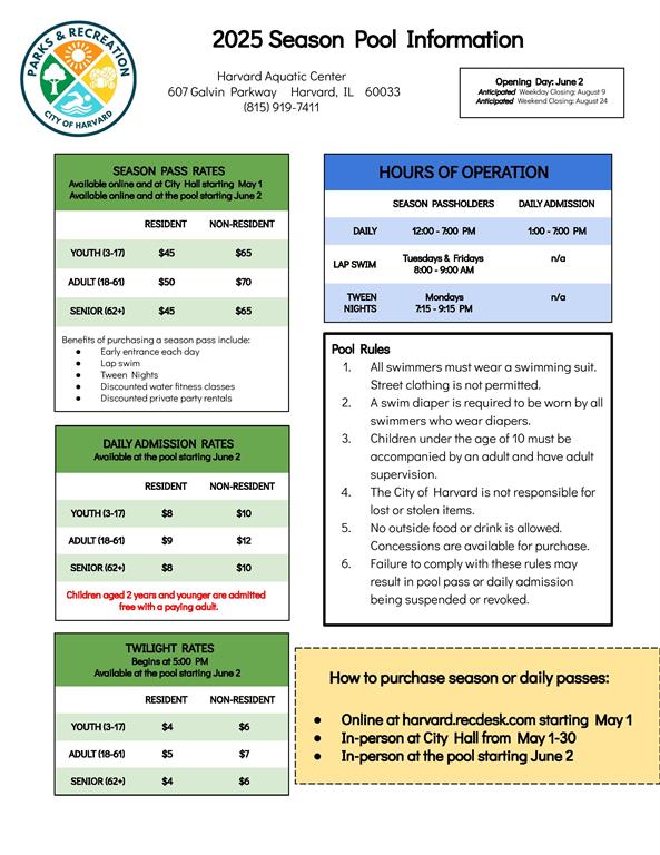 Harvard Parks and Recreation Department - Harvard Aquatic Center