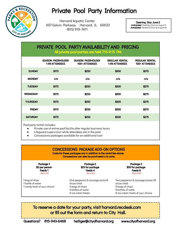 Harvard Parks and Recreation Department - Harvard Aquatic Center